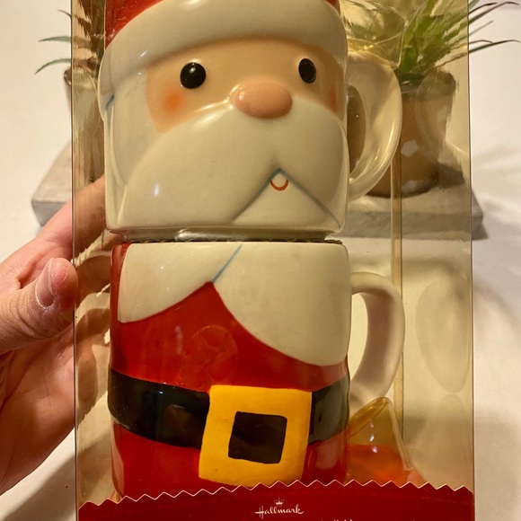 Hallmark | Dining | Hallmark Santa Stackable Mug Set Nib Set Of 2 ...